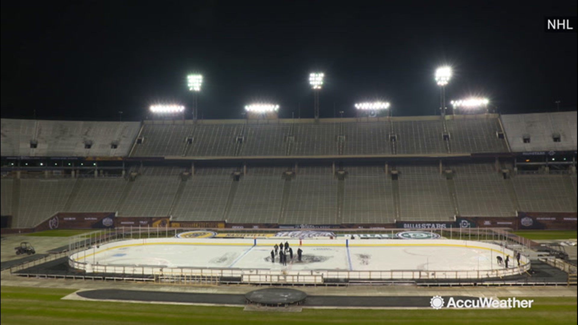 Transforming a football field into an ice rink | newscentermaine.com