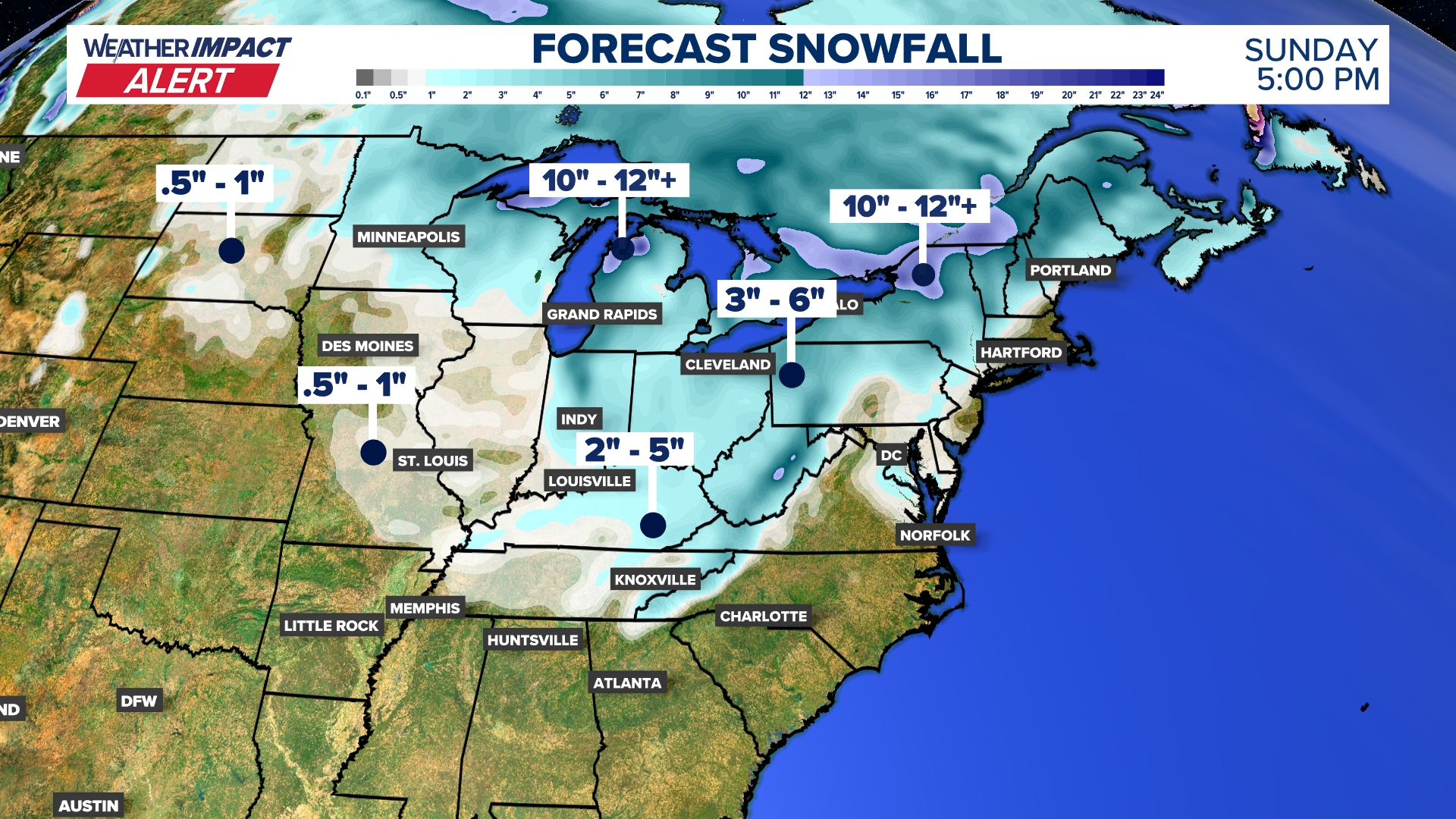 Surge of arctic air and snow moving through Eastern U.S. this week ...