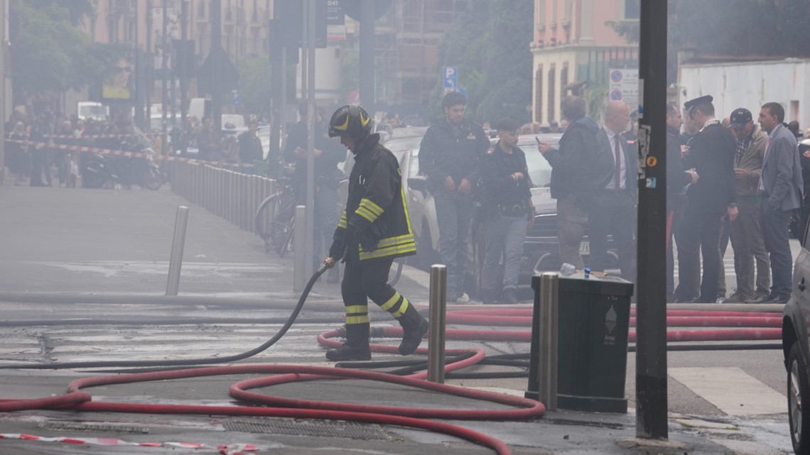 Driver injured when van carrying oxygen explodes in Milan ...