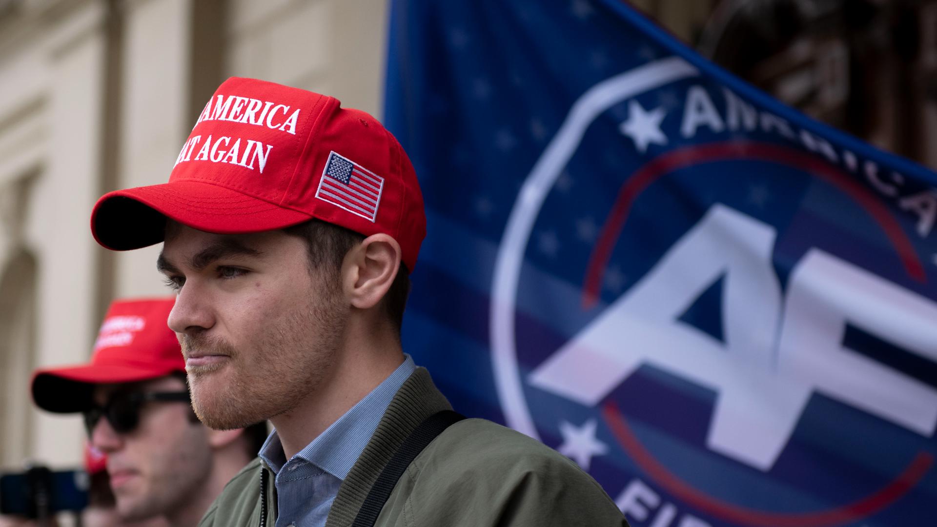 Nick Fuentes accused of pepper spraying woman on his doorstep ...