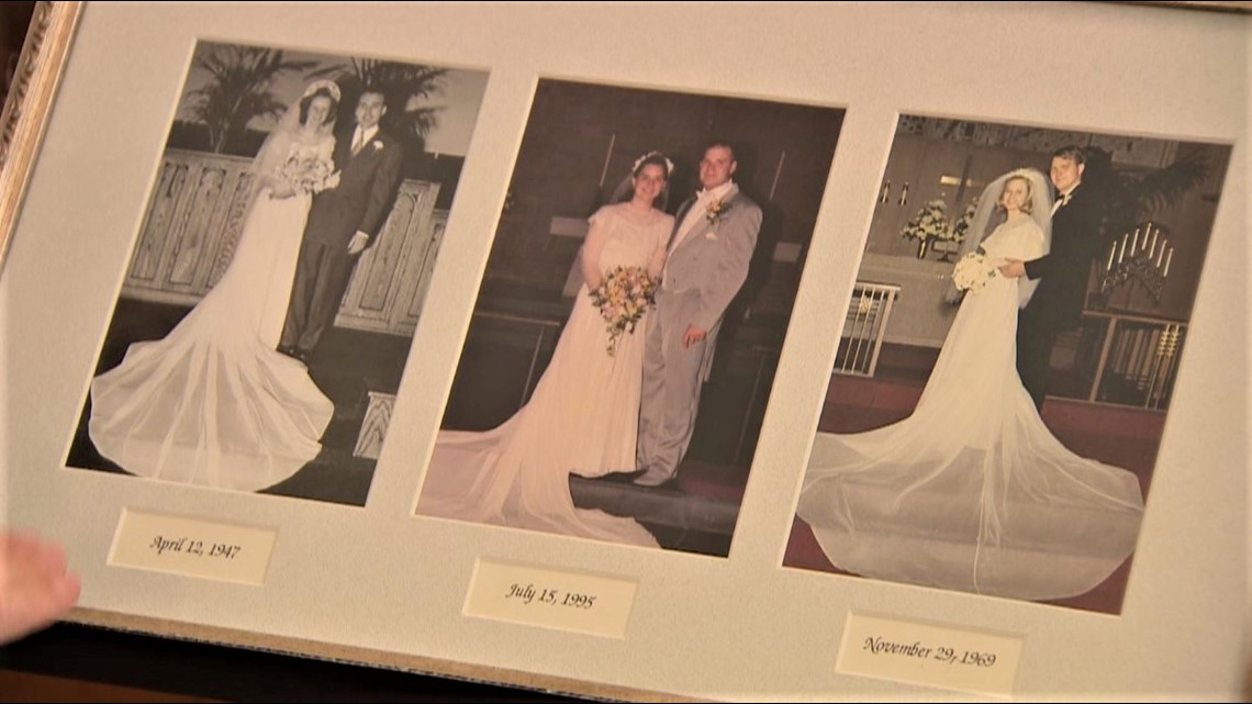 1947 wedding dress connects four generations of brides ...