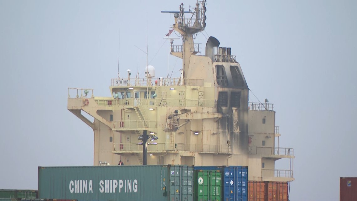 2 dead in fire on board container ship, Port of Houston confirms ...