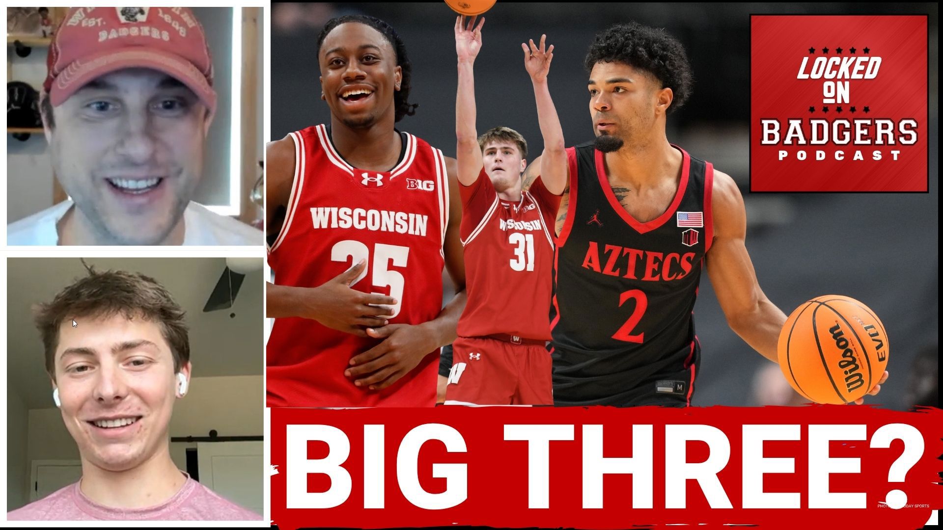 BIG THREE ! Badgers basketball STAR POWER with Nolan Winter, John ...