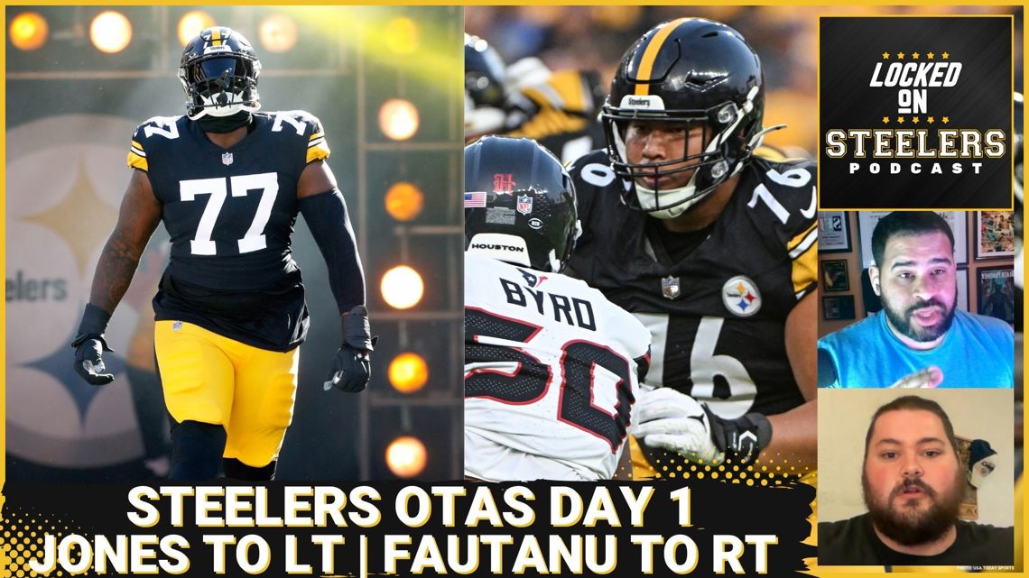 Steelers' Broderick Jones to LT, Troy Fautanu to RT in OTAs Day 1 ...