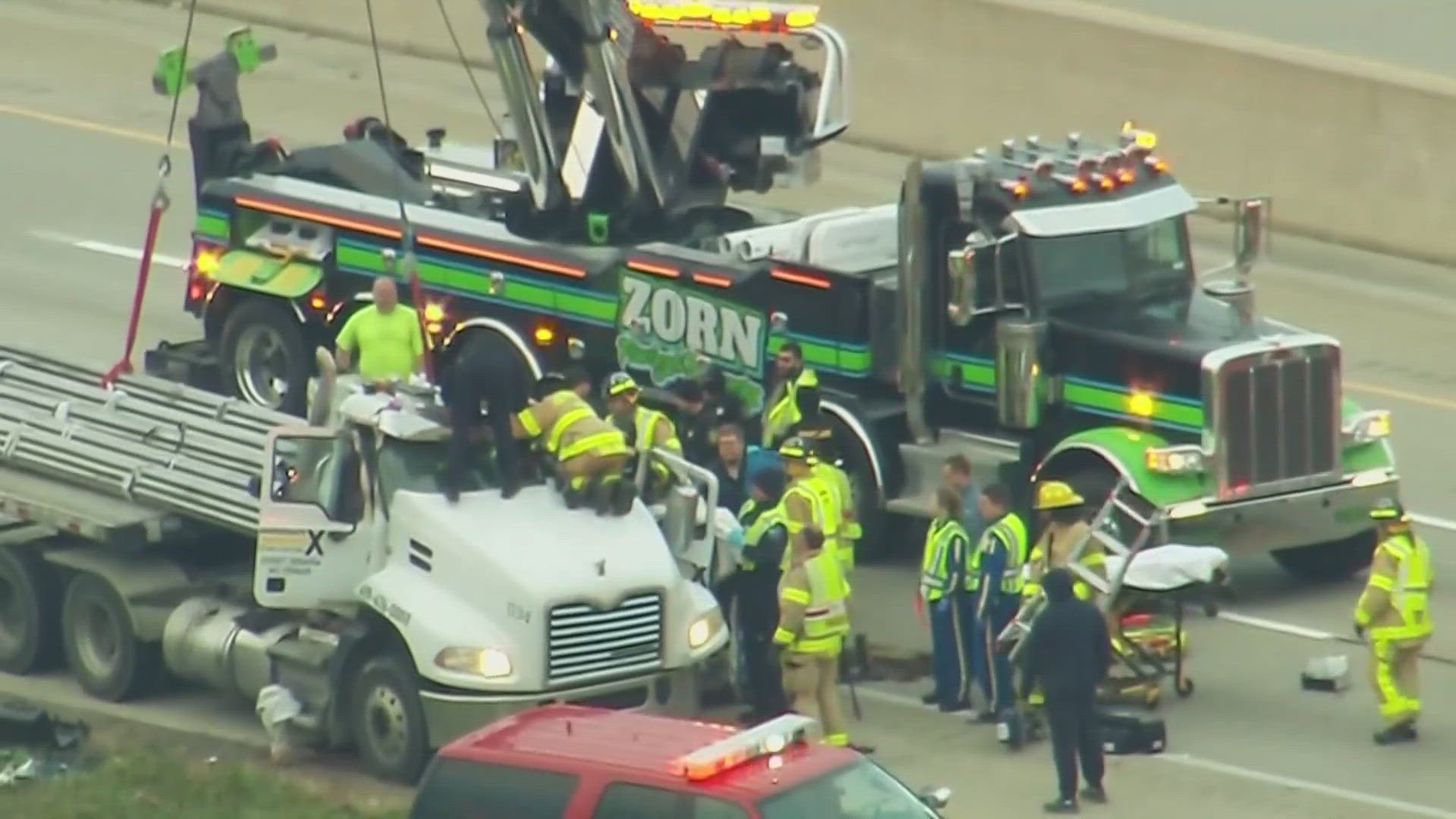 Michigan truck driver hospitalized after struck by load of steel pipes ...
