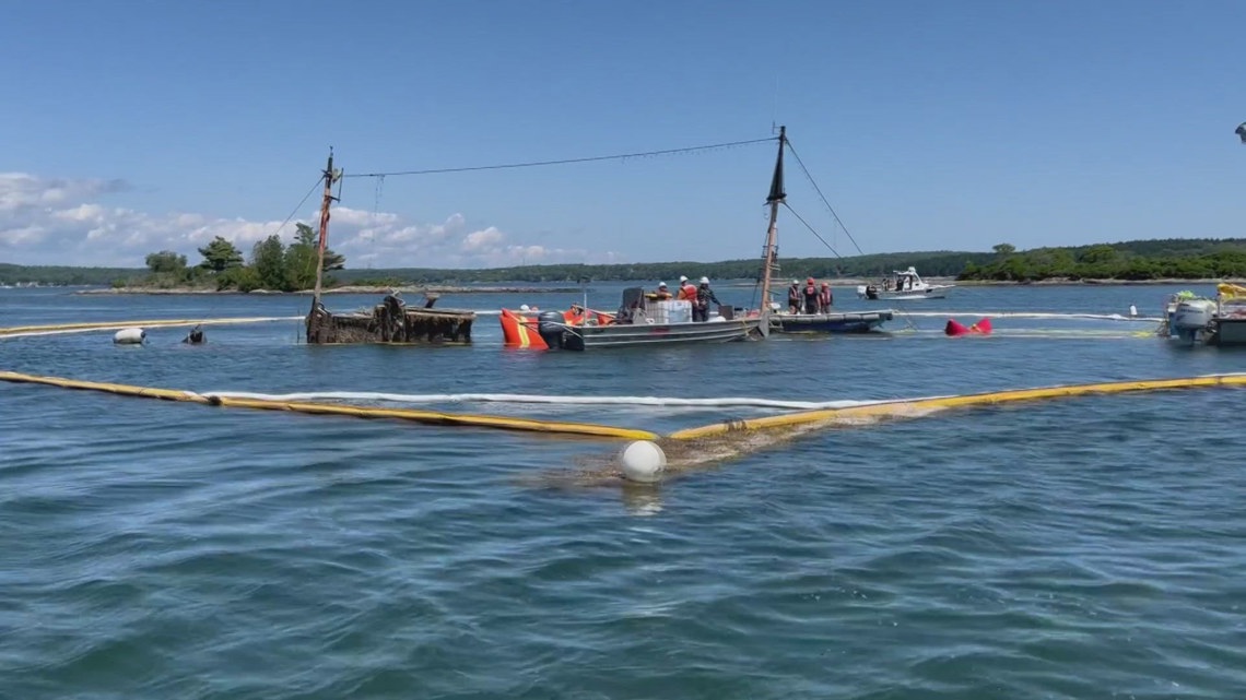 Crews recover historic ship that sank near Harpswell in a storm in ...