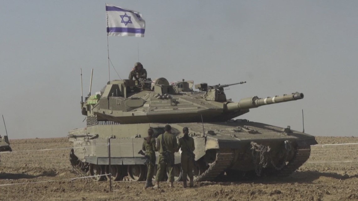 Israeli military tanks and armored vehicles seen leaving northern Gaza ...