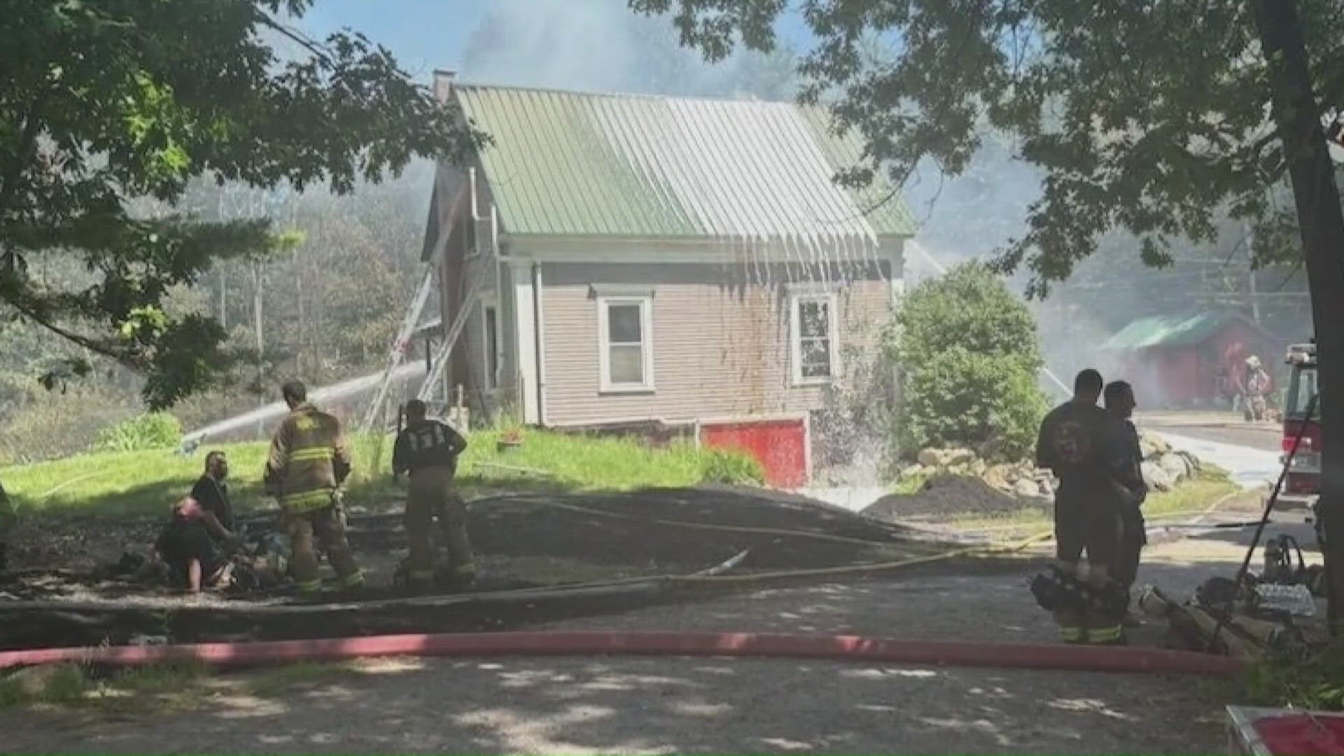 Casco farmhouse fire injures 1 person, destroys barn | newscentermaine.com