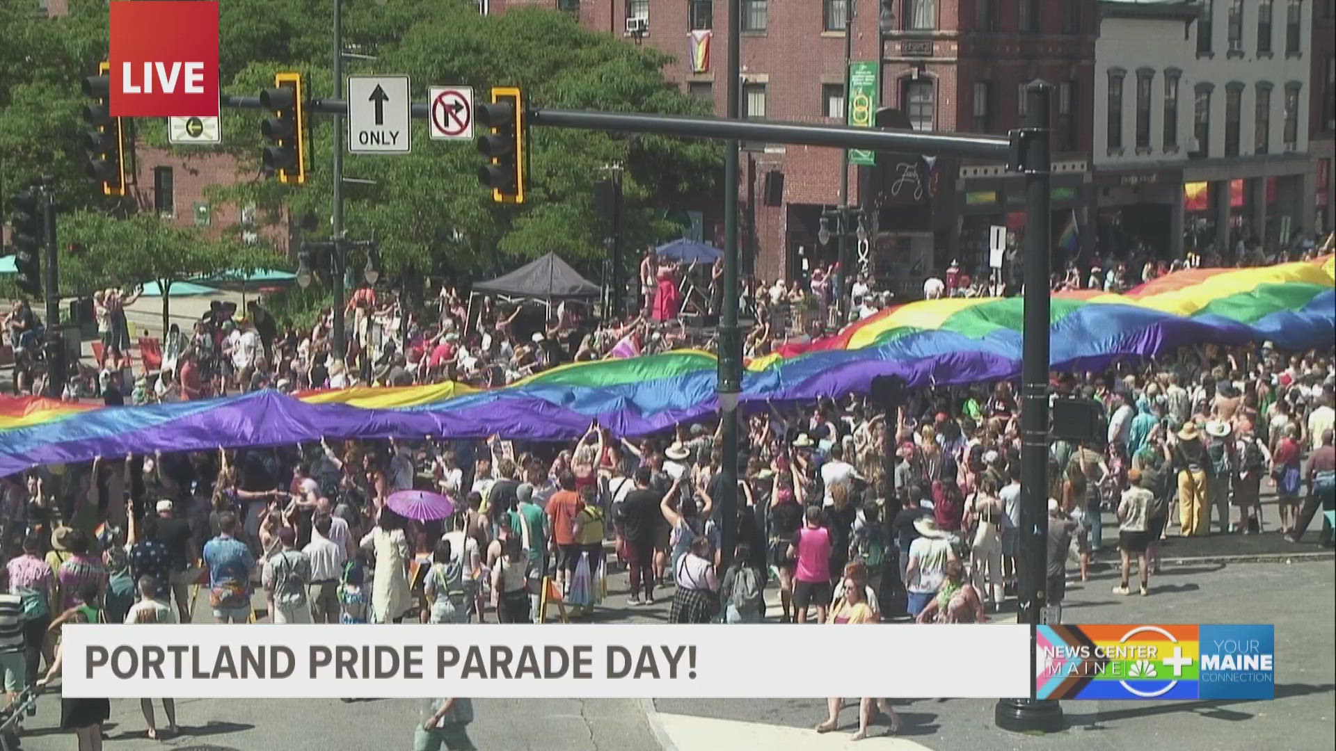 Pride Portland: River of Pride Flag flows through city streets ...