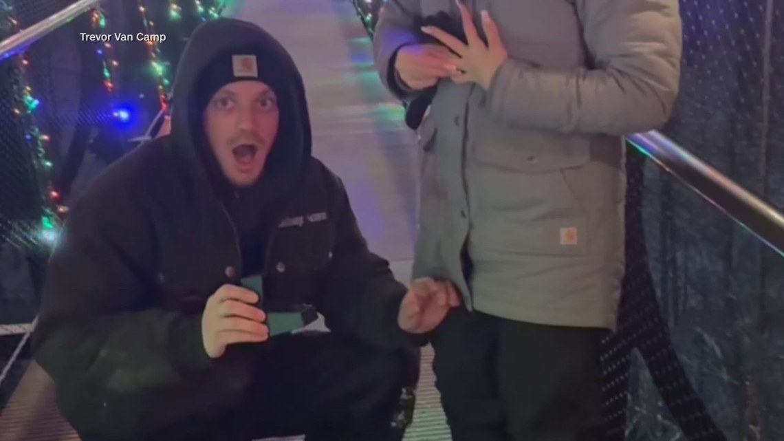 Lost engagement ring found after falling off skybridge ...