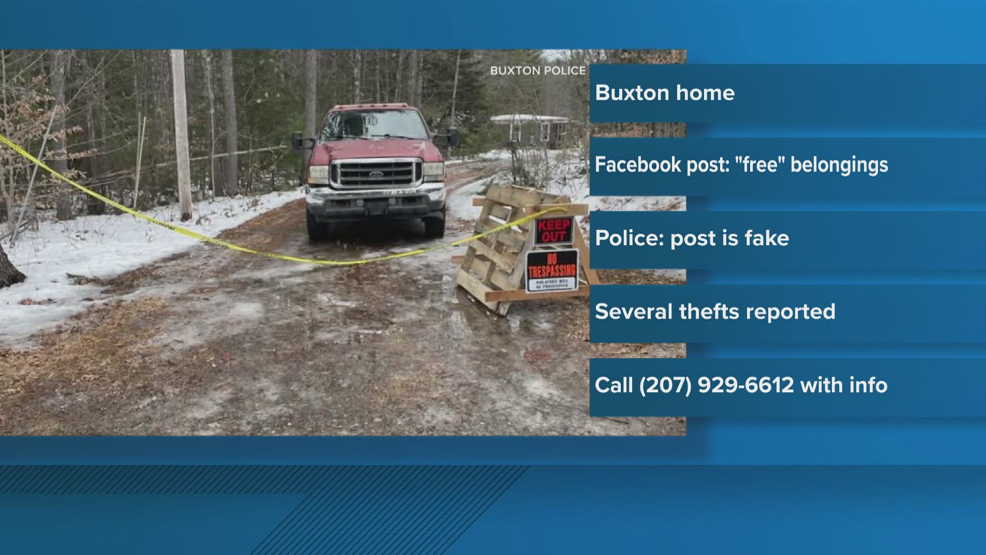 Buxton police warn about apparent property scam | newscentermaine.com