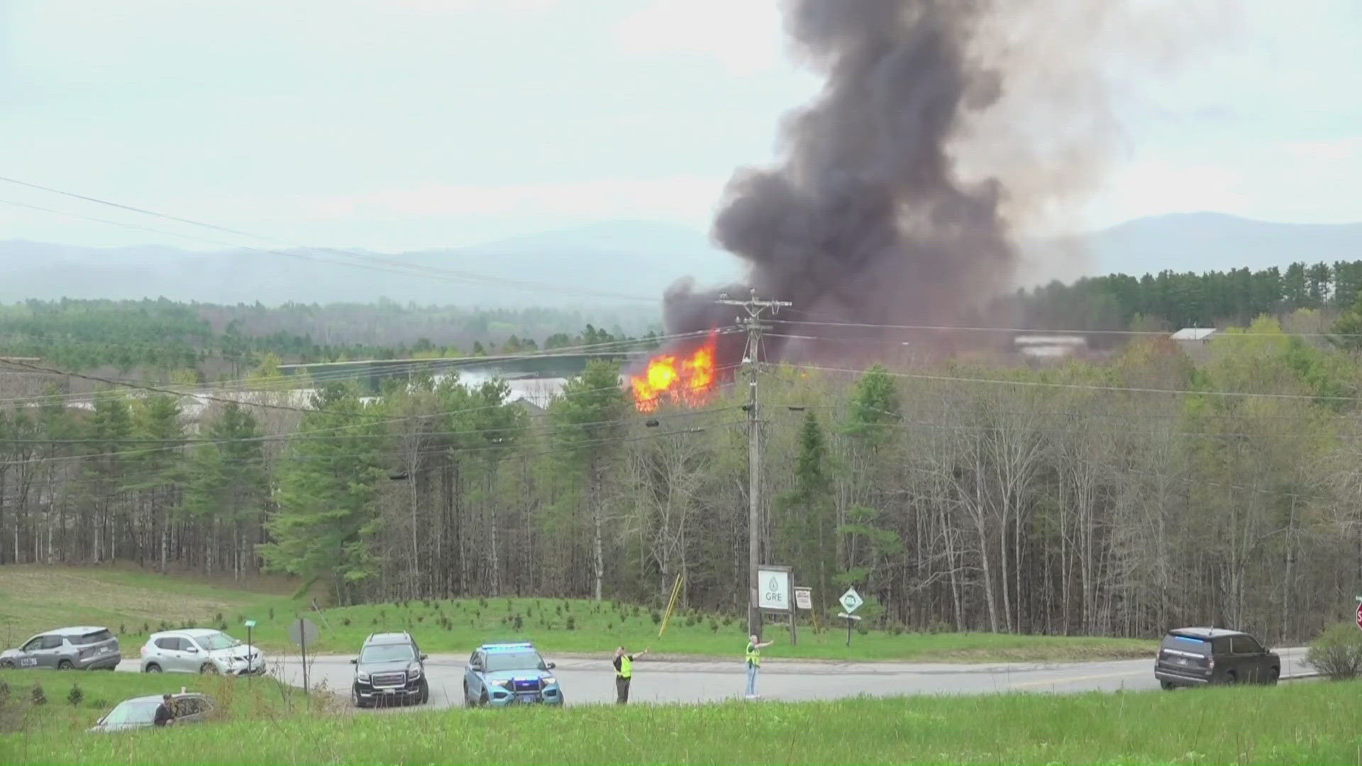 'Hours of black smoke pouring out' - Scene update from Robbins Lumber ...