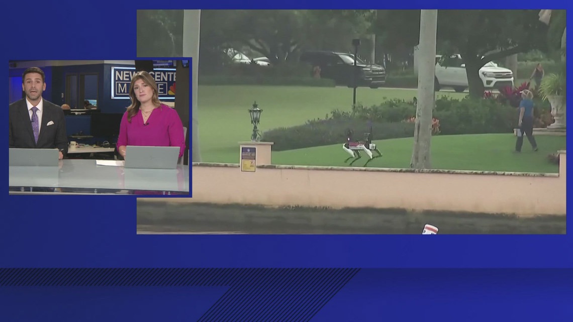 Heightened security includes robotic dog patrol at Trump's Mar-A-Lago ...