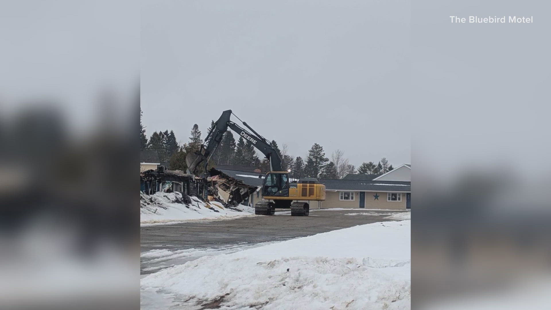 Demolition begins at Bluebird Motel in Machias after Christmas Eve fire ...
