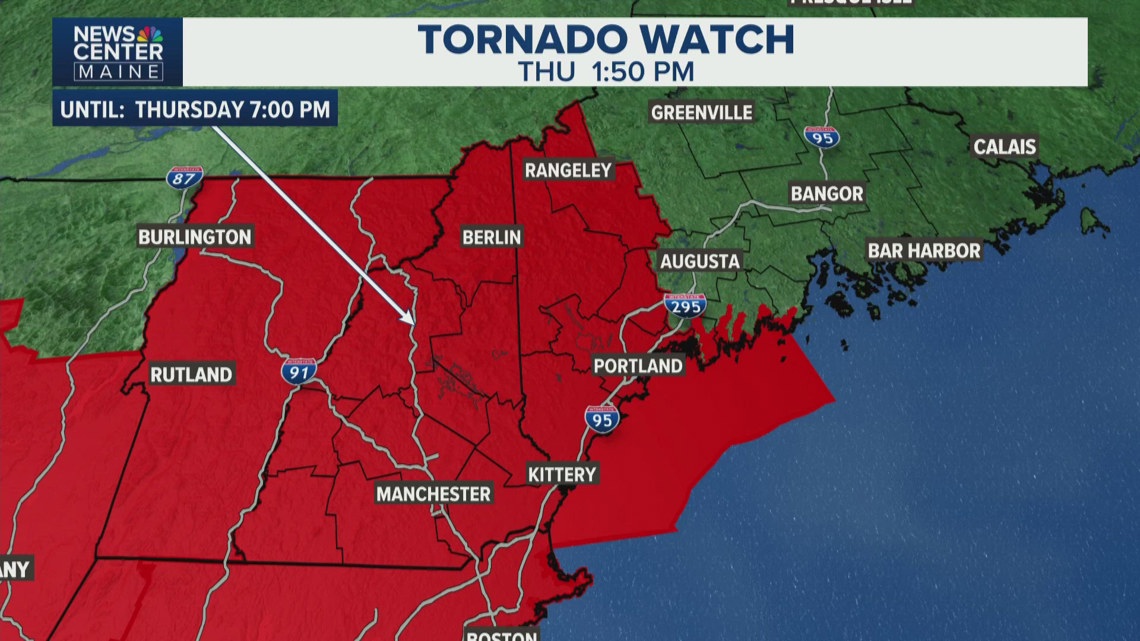 Severe Weather: Tornado watch issued for parts of Maine, New Hampshire ...