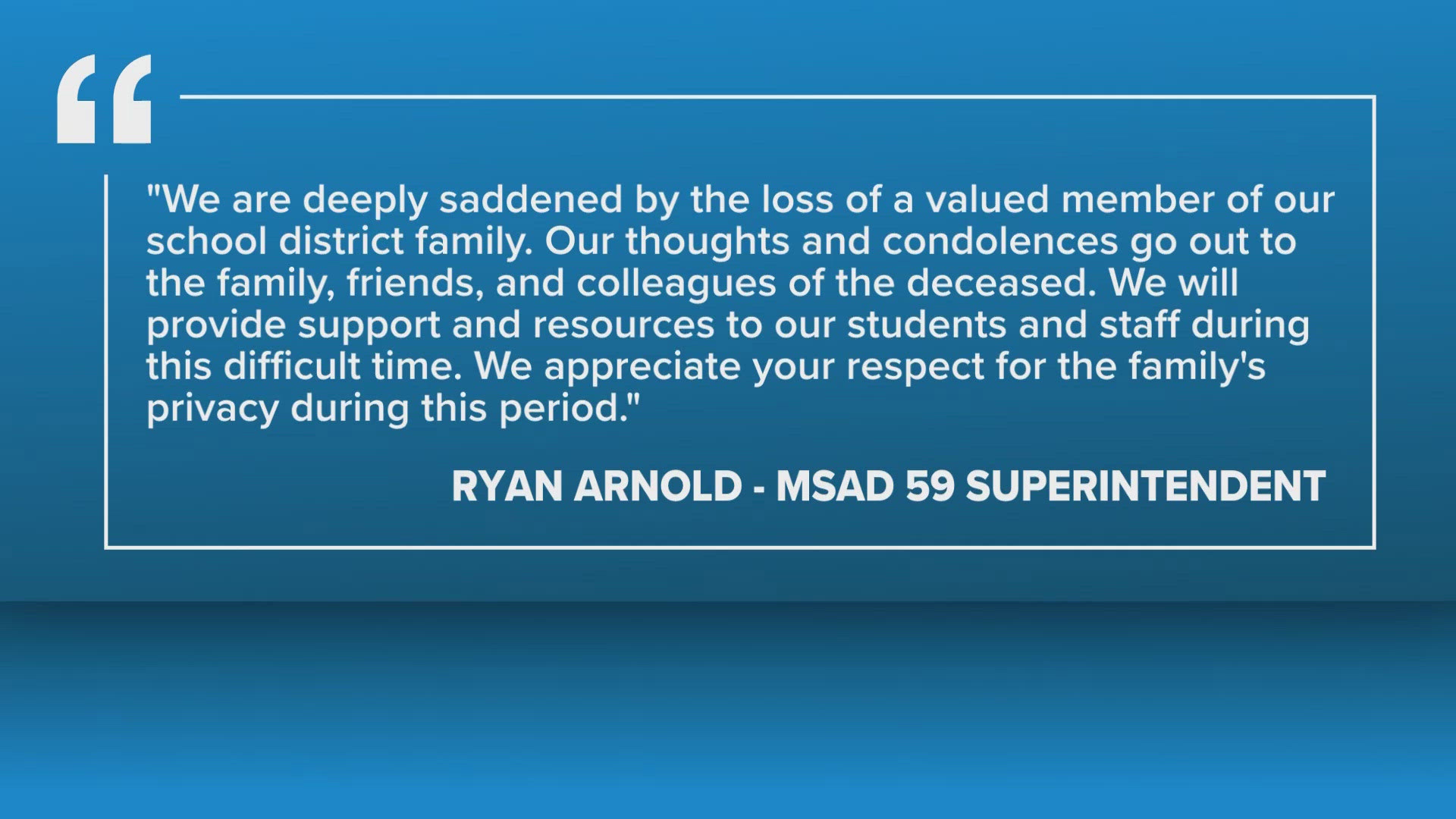 MSAD 59 cancels classes after death in district community ...