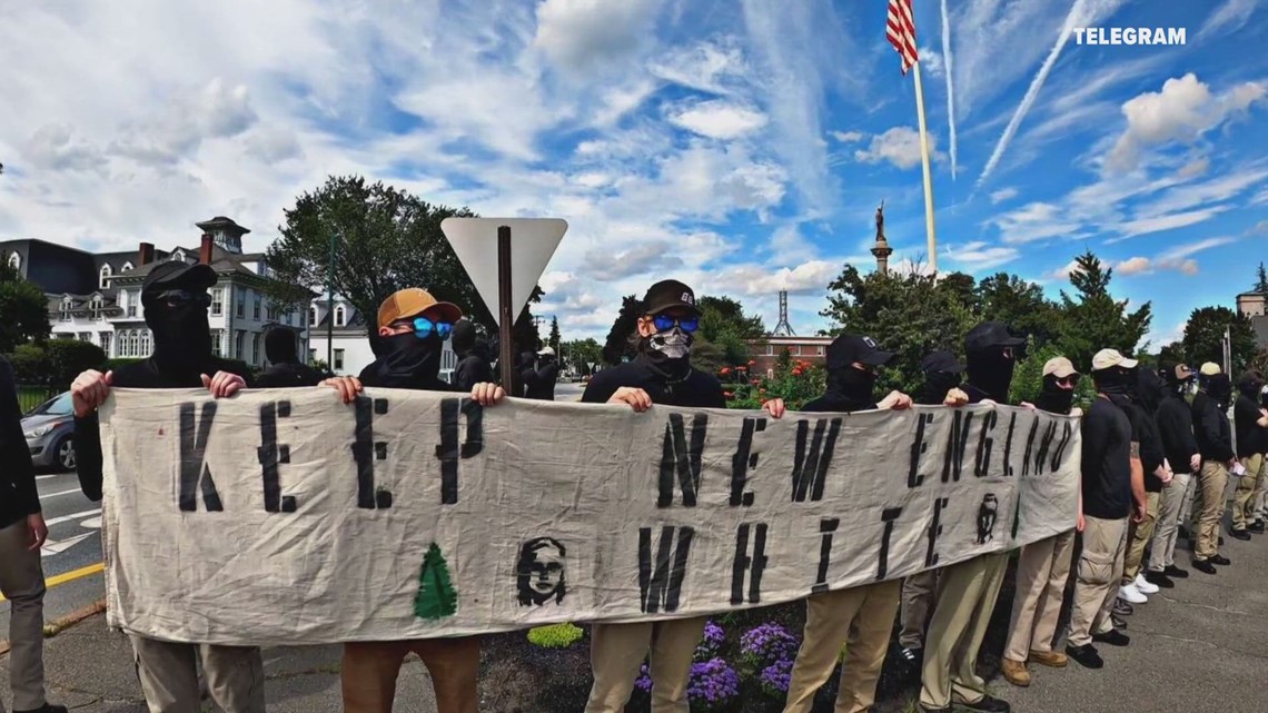 Neo-Nazi group gathers near state house in Augusta on Saturday ...