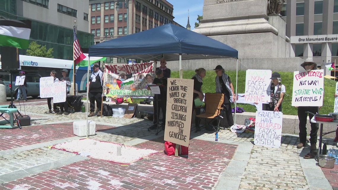 Maine Coalition for Palestine holds Gaza protest in Portland ...
