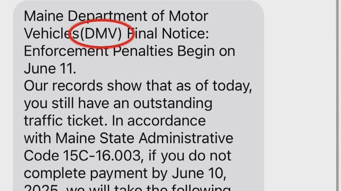 Maine warns of scam texts impersonating BMV | newscentermaine.com
