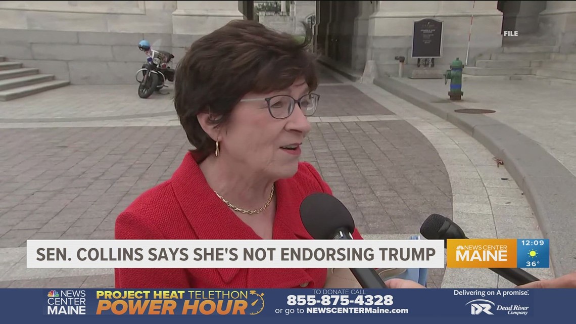 Sen. Susan Collins says she will not endorse Donald Trump in 2024 ...
