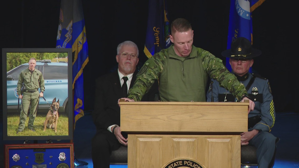 Maine State Police dog Preacher honored at funeral | newscentermaine.com