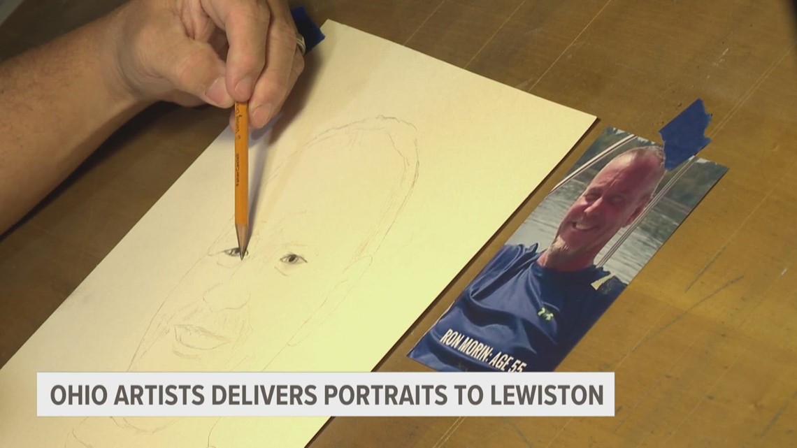 Ohio artist who sketched portraits of Lewiston shooting victims brings ...