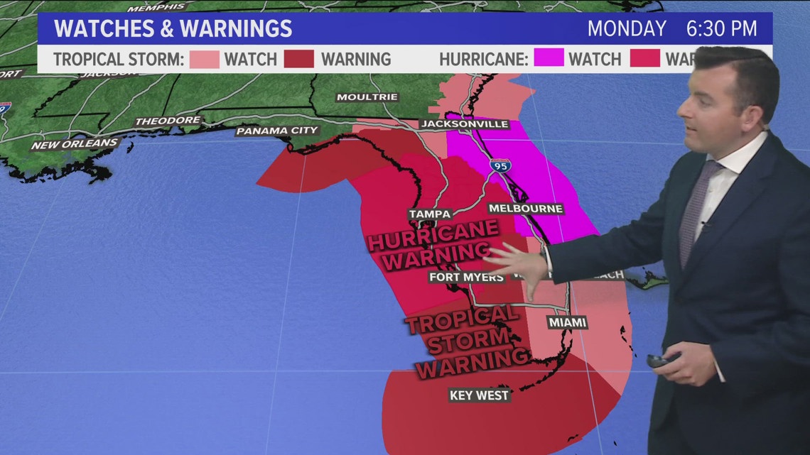 Hurricane Milton: Meteorologist Ryan Breton breaks down storm Monday ...