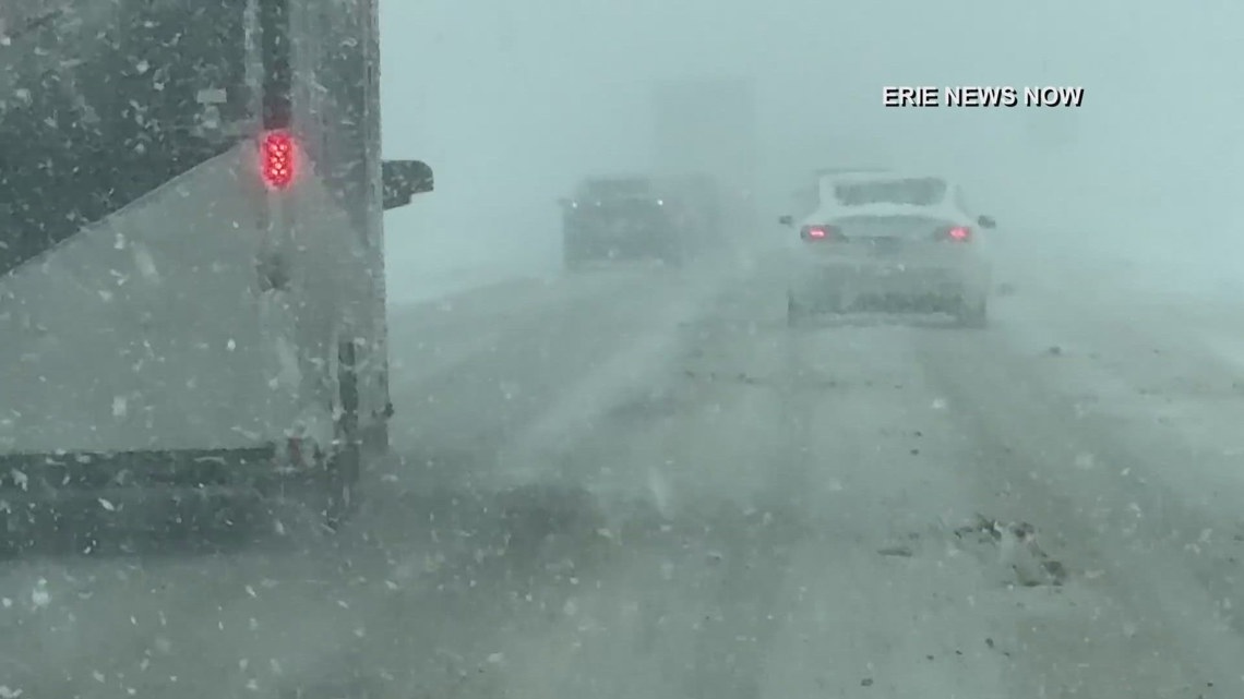 Powerful lake-effect storm dumps several feet of snow in Erie ...