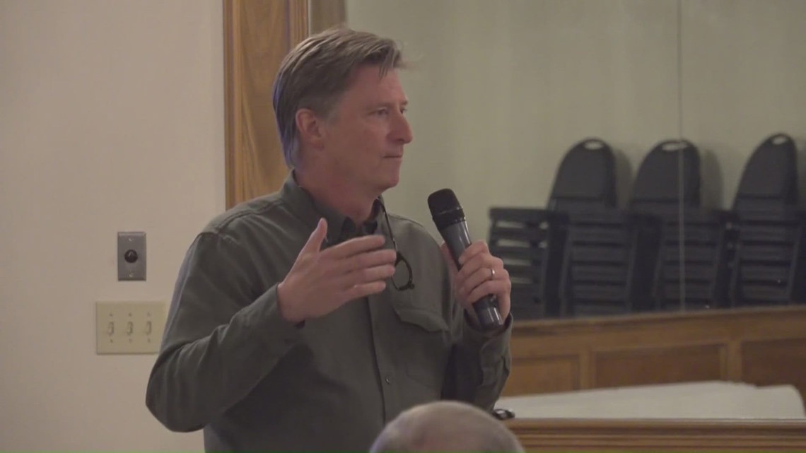 Republican gubernatorial candidate Jonathan Bush holds a town hall at ...