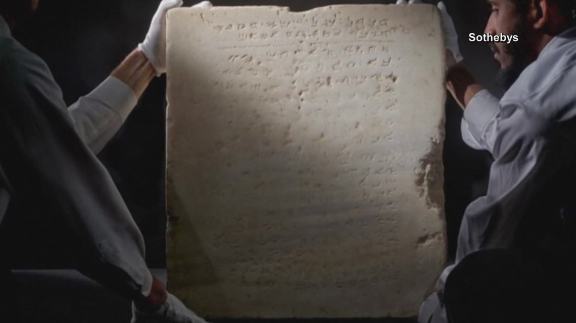 Oldest known tablet engraved with Ten Commandments sells for $5M ...