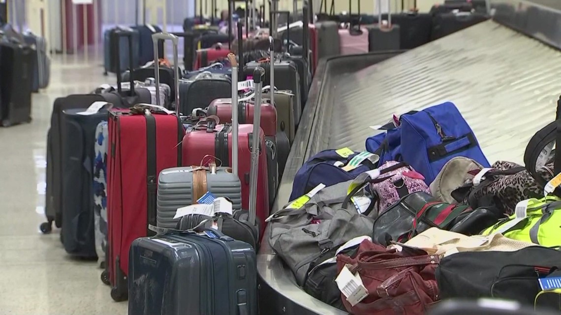 Luggage piles up at airports across the country amid massive flight ...
