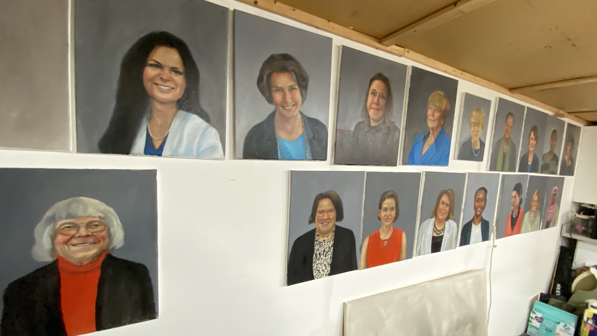Artist begins portrait project, honors female political leaders ...