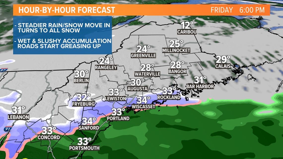 Maine weather forecast: Friday storm to bring more snow to Portland ...