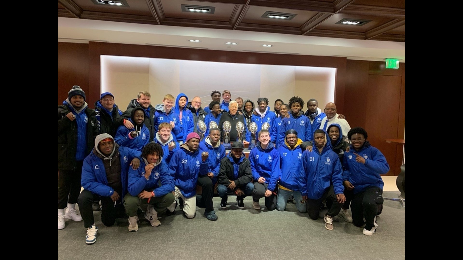 Lewiston boys soccer team honored by New England Patriots ...