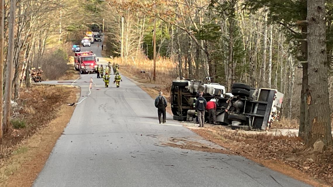 Propane truck crash closes road in Bowdoin for several hours ...