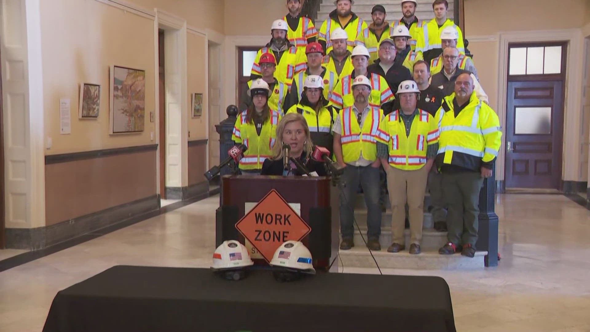State transportation leaders hold press conference on work zone safety ...