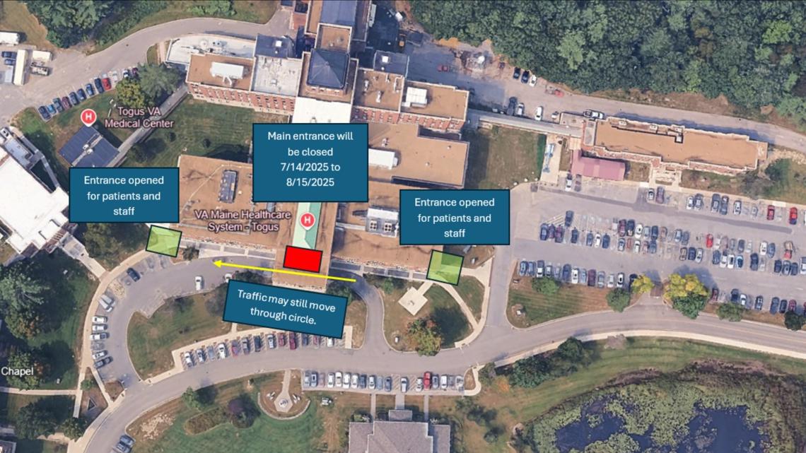 Togus VA Medical Center's main entrance to close temporarily ...