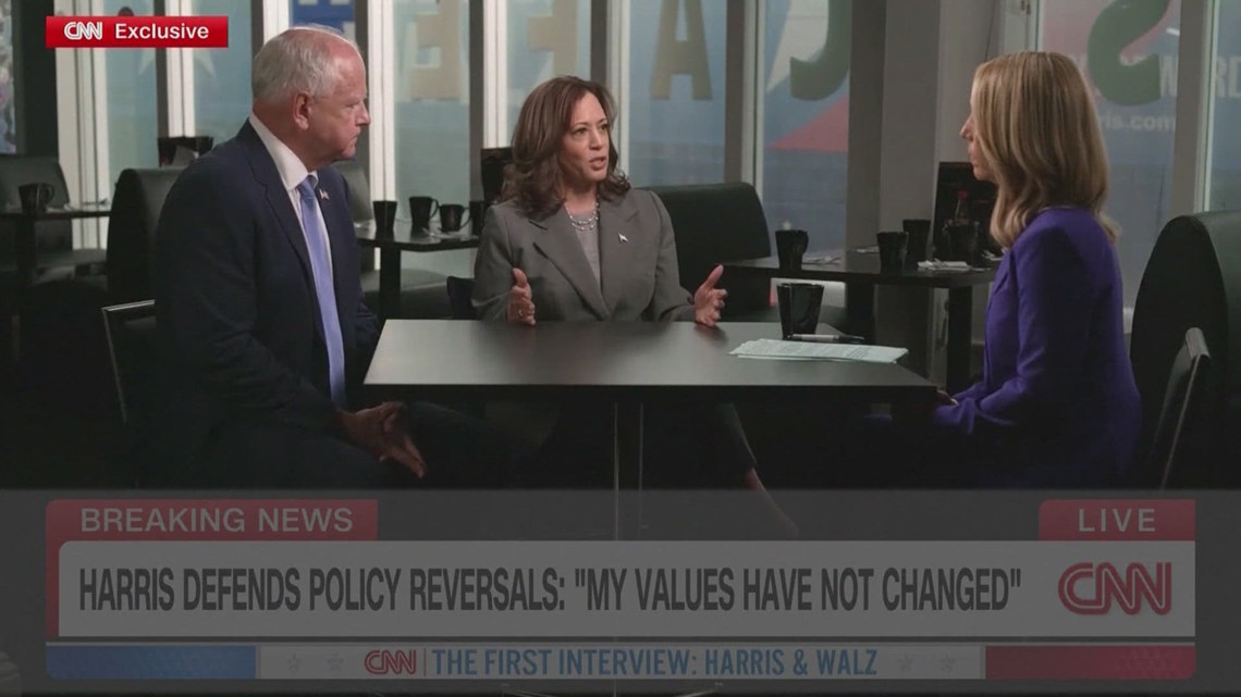Harris and Walz discuss policy in their first interview together ...