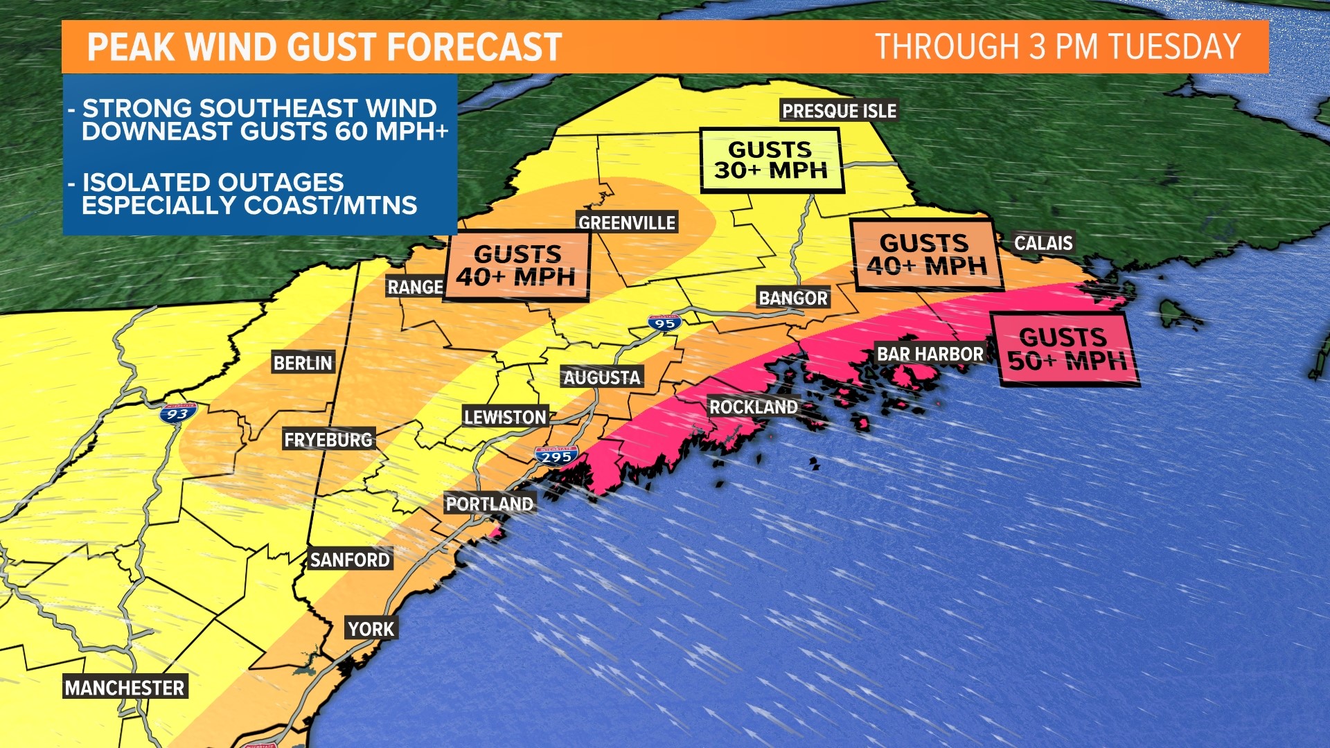 Spring nor'easter brings wind, rain, and snow to Maine Tuesday ...