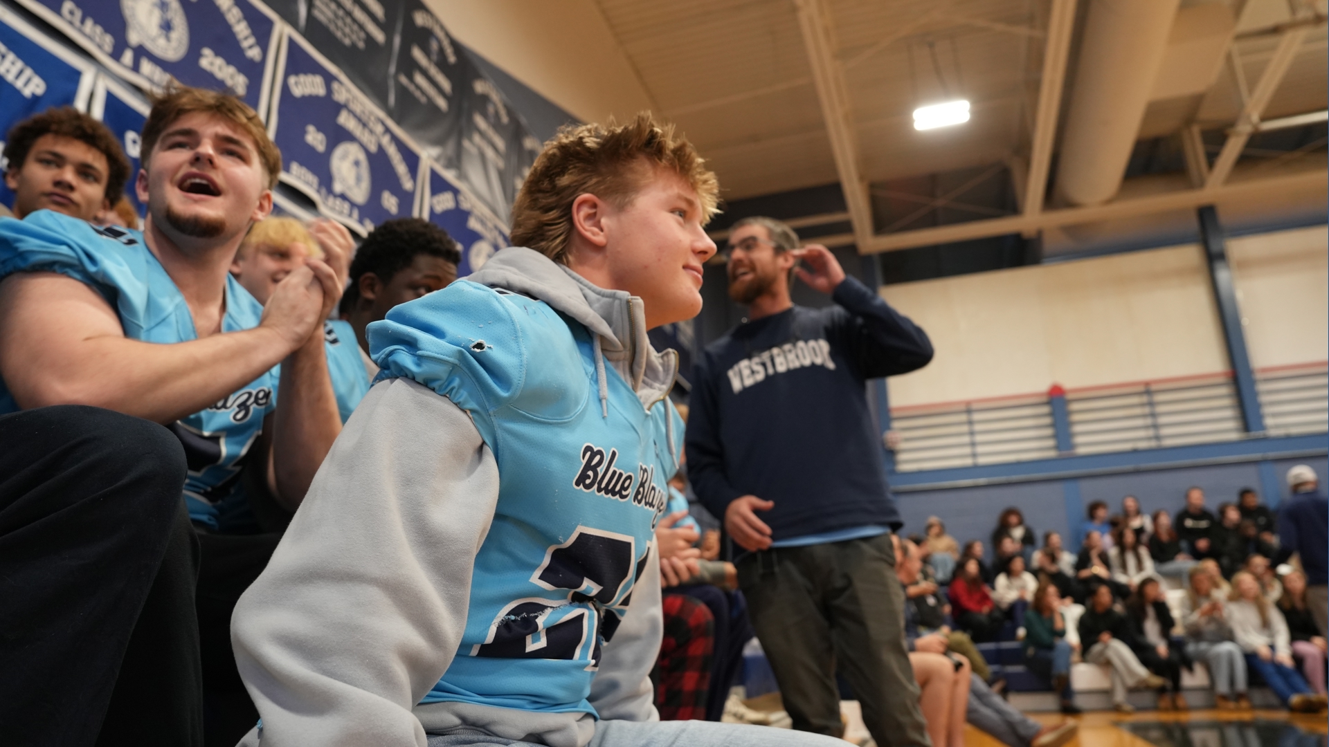 Westbrook football team celebrates first ever state championship title ...