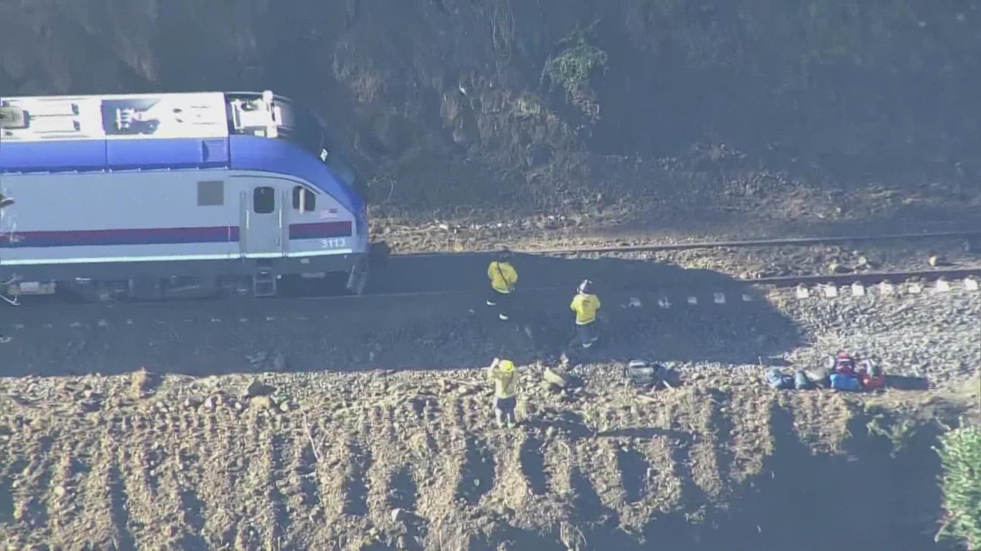Train stalled in California landslide | newscentermaine.com