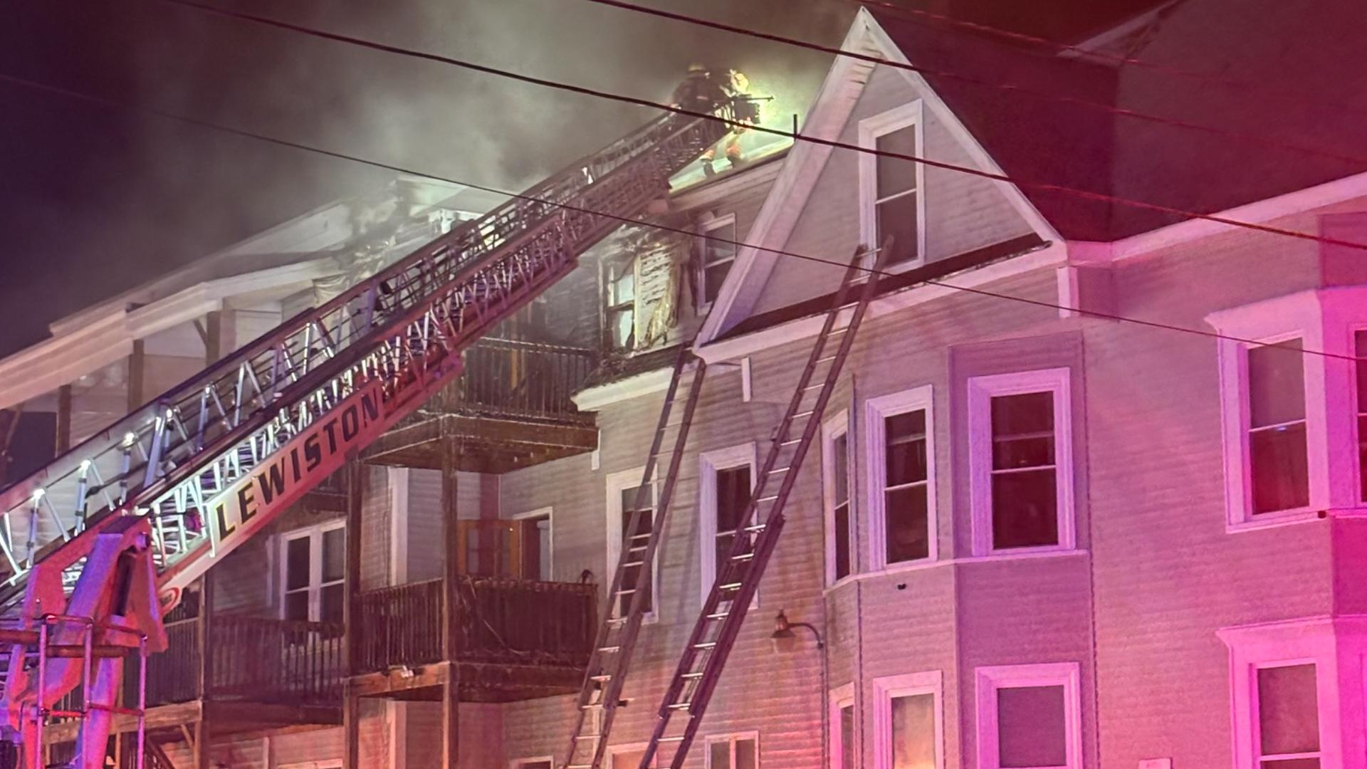 Lewiston apartment building fire displaces 15 residents; one injured ...
