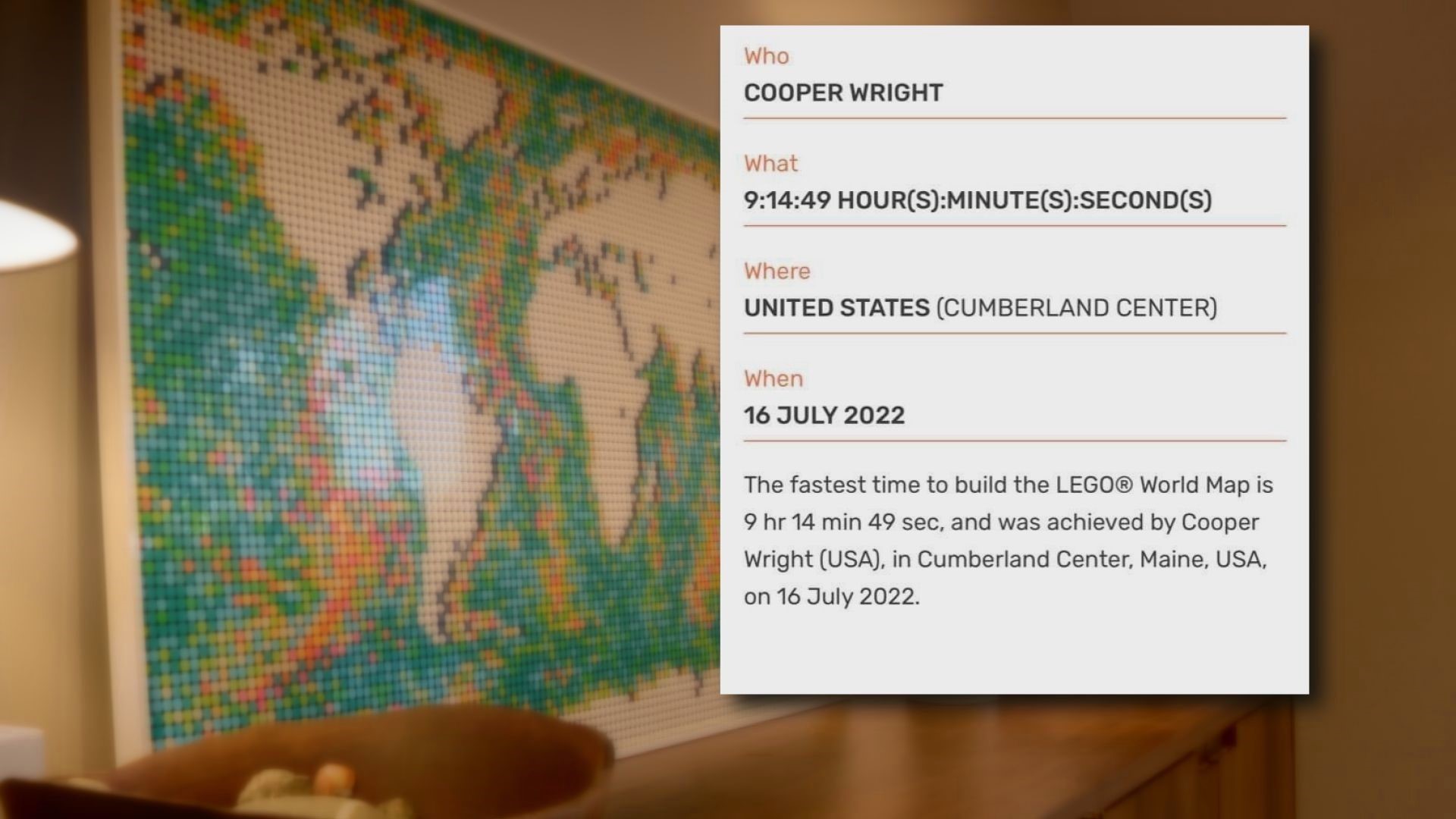 Maine teen breaks LEGOS Guinness World record | newscentermaine.com