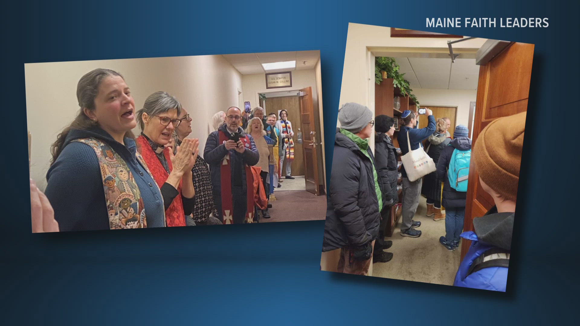 9 religious leaders protesting ICE arrested outside Collins' Portland ...