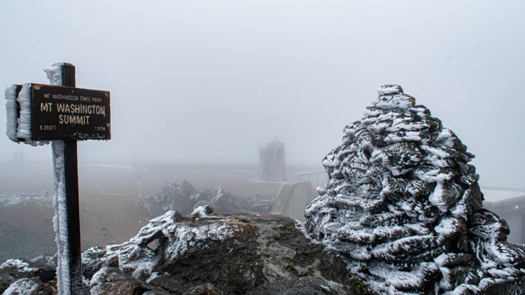 Snowfall hits Mount Washington summit for first time this season ...