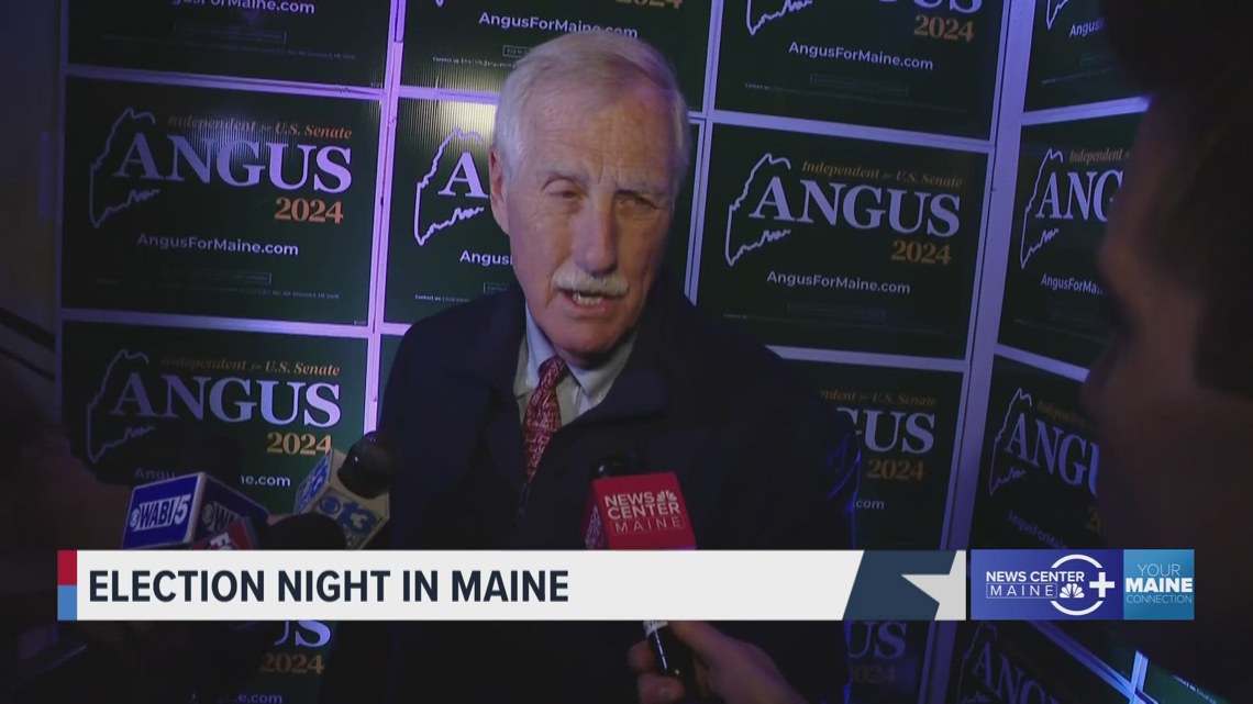 Election 2024: Sen. King speaks at his watch party in Brunswick ...