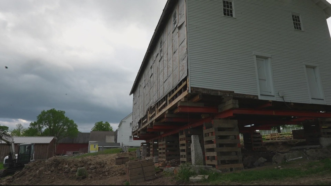 Historic 200-year-old Shaker building gets a lift — literally ...