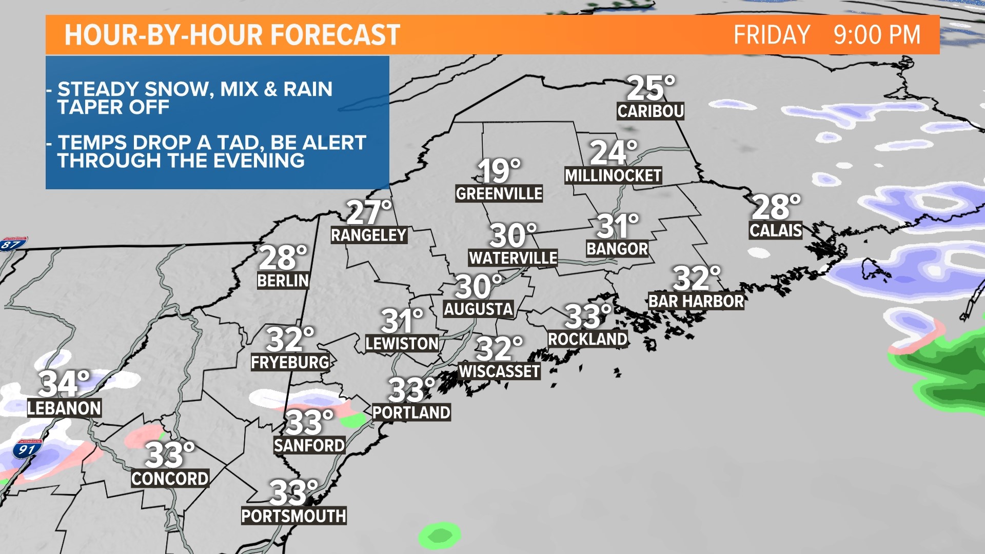 Maine weather forecast: Rain, snow, ice on Friday, January 26 ...