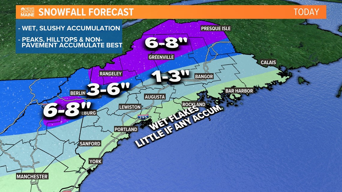 Maine weather: Snow turns to rain Wednesday, November 16 ...