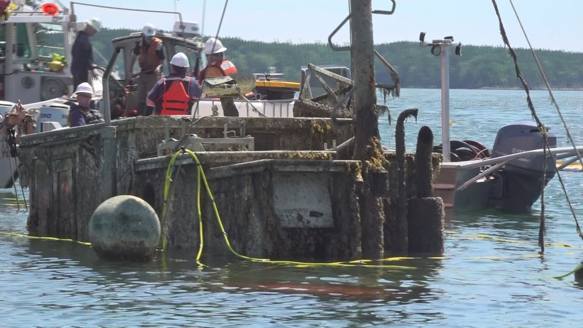 Coast Guard to help remove sunken ship from Harpswell river ...